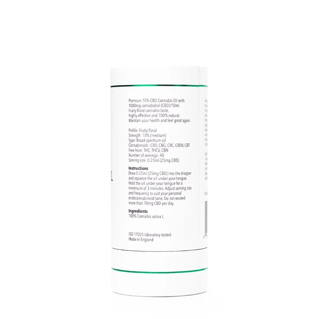 Premium 10% CBD Oil (10ml) | Bud & Tender